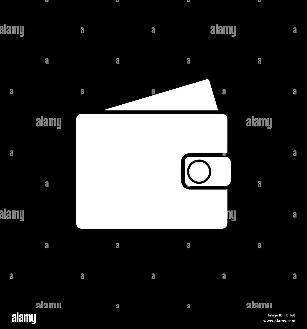 The wallet icon. Purse symbol. Flat Vector illustration Stock Vector ...