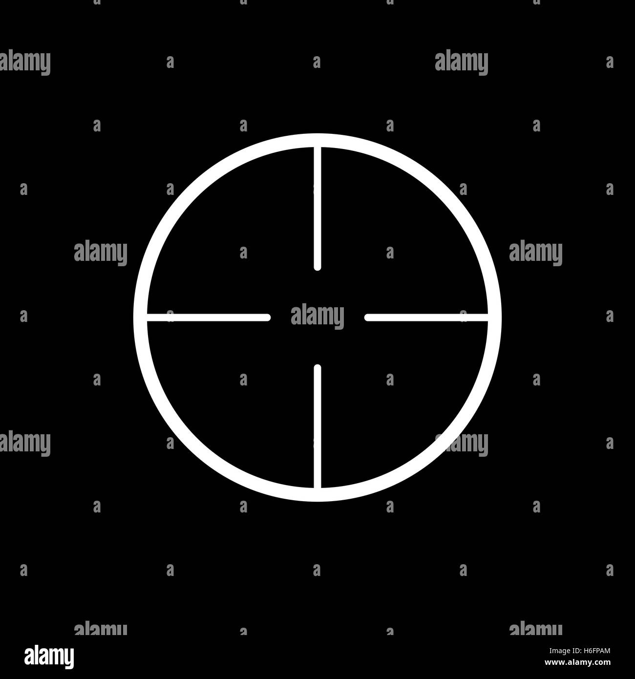 The crosshair icon. Search symbol. Flat Vector illustration Stock ...