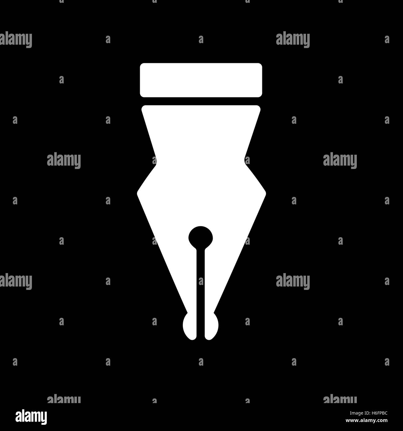The pen icon. Fountain Pen symbol. Flat Vector illustration Stock ...