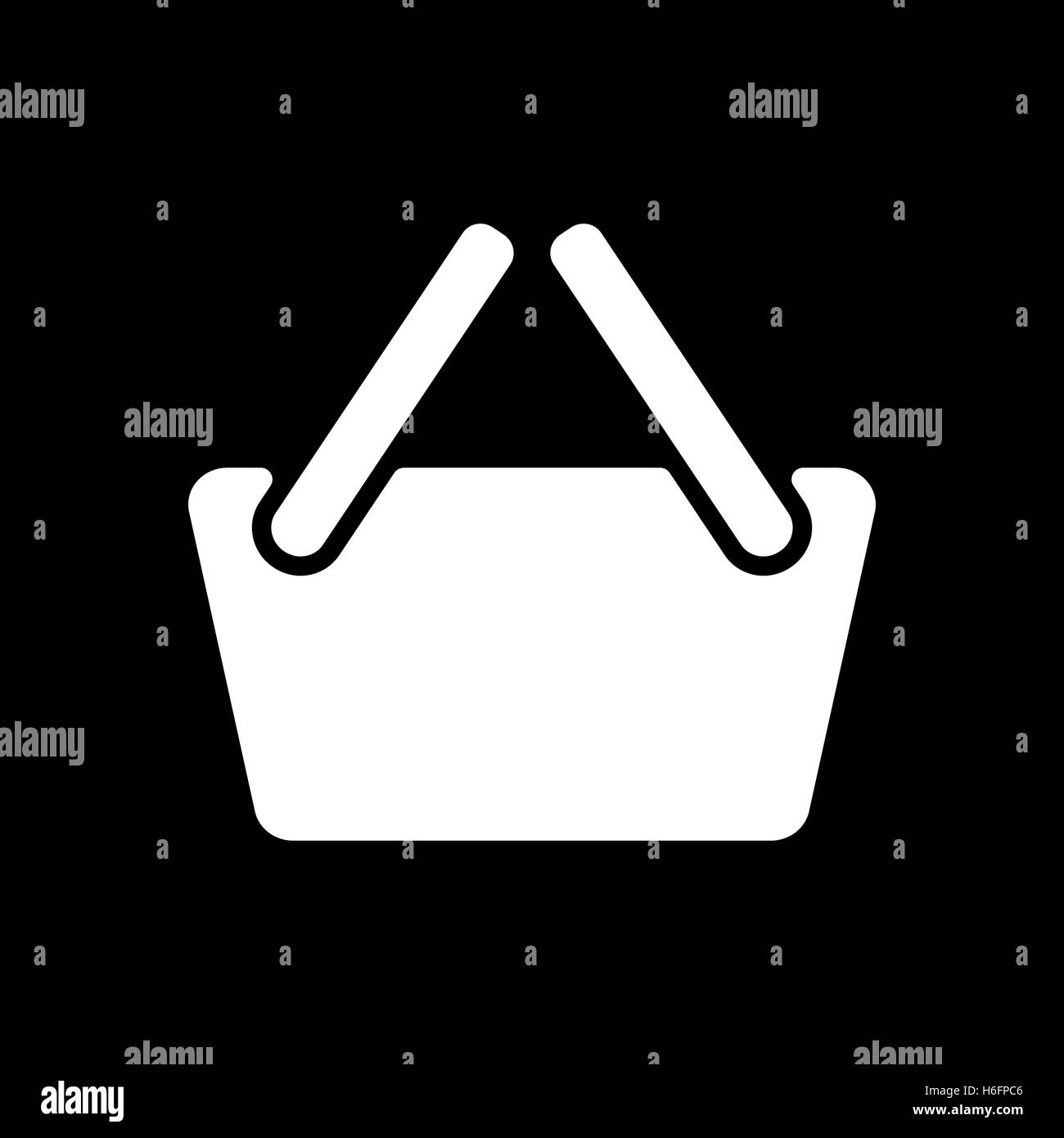 The basket shoping icon. Shop Basket symbol. Flat Vector illustration ...