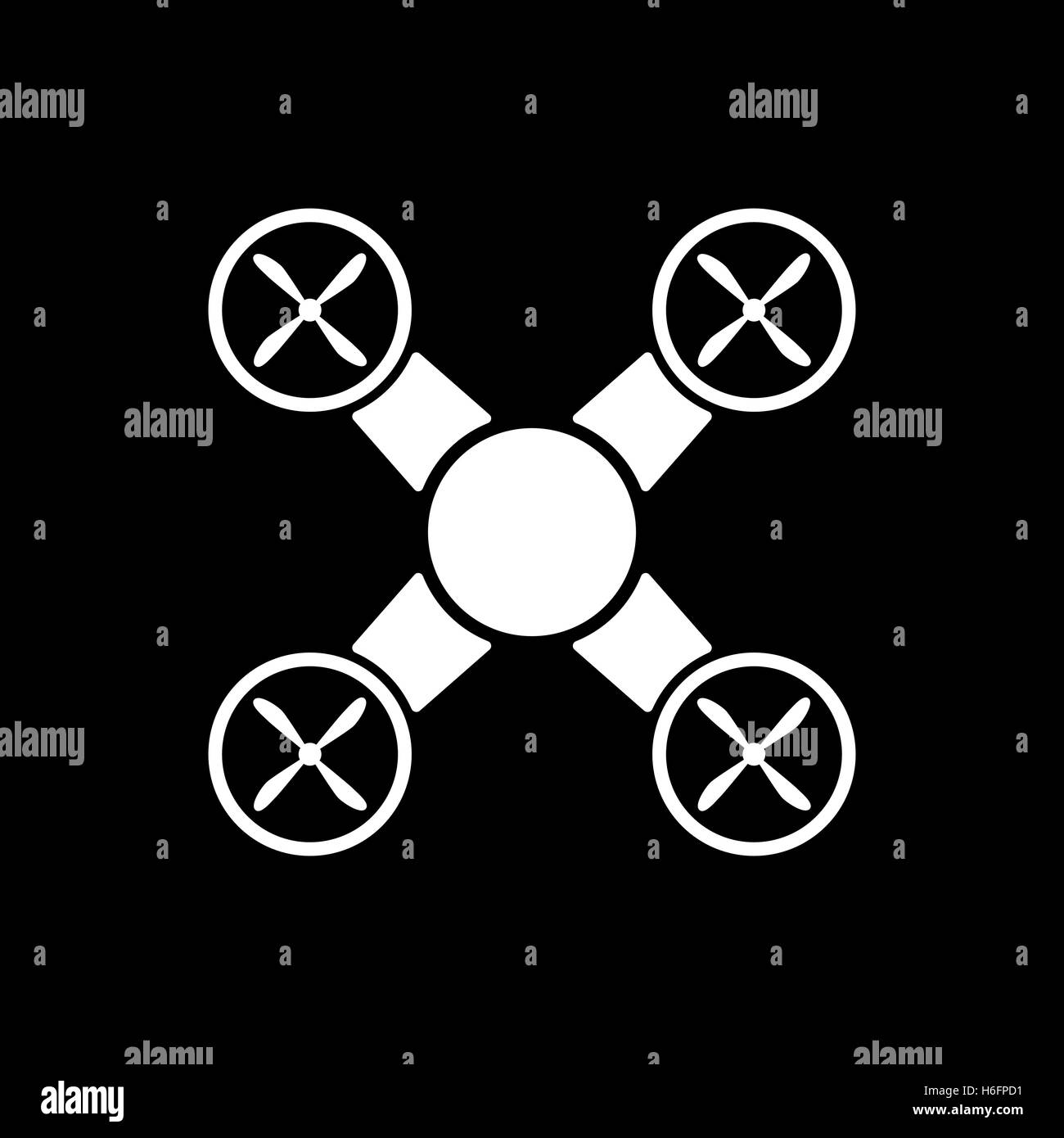 The quadrocopter icon. Quadrocopter symbol. Flat Vector illustration ...