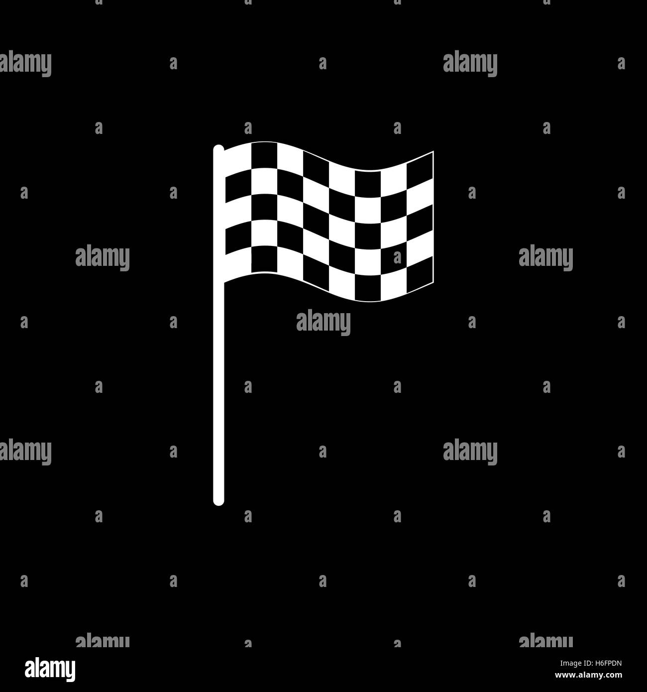 The checkered flag icon. Finish symbol. Flat Vector illustration Stock Vector Image & Art - Alamy