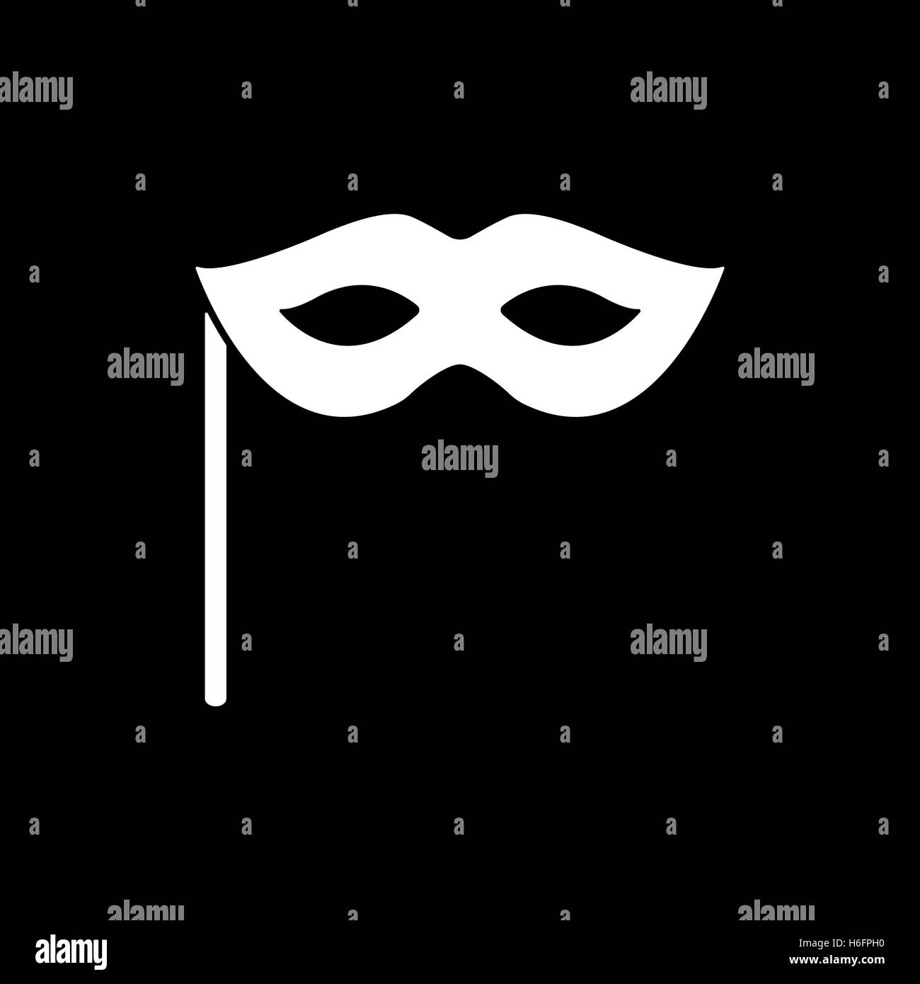 The festive mask icon. Masquerade and Carnival symbol. Flat Vector ...