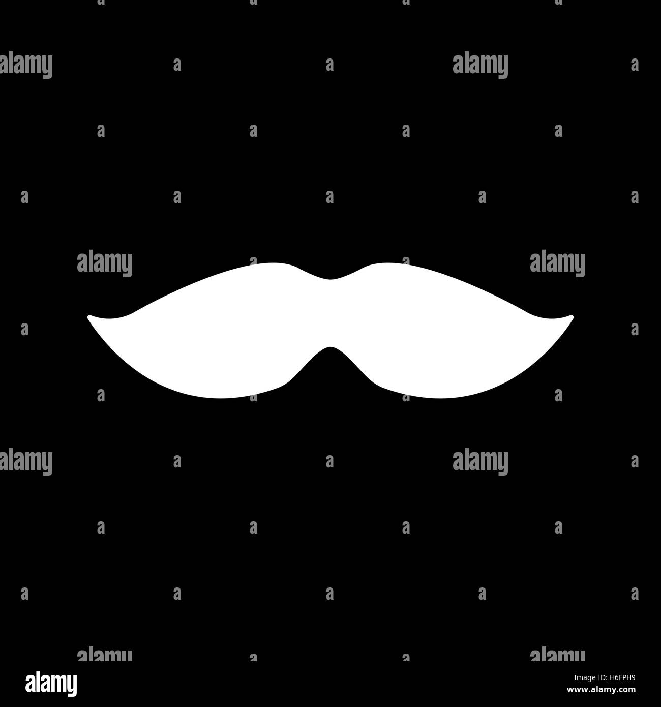 The moustache icon. Whisker symbol. Flat Vector illustration Stock ...