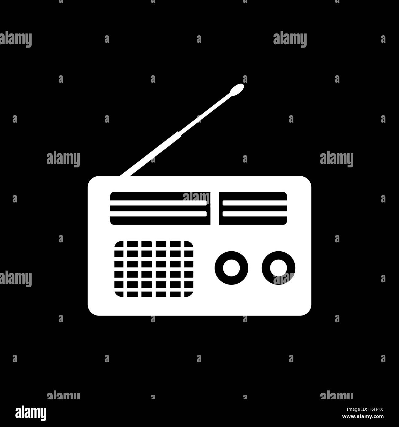 The receiver icon. Radio symbol. Flat Vector illustration Stock Vector ...