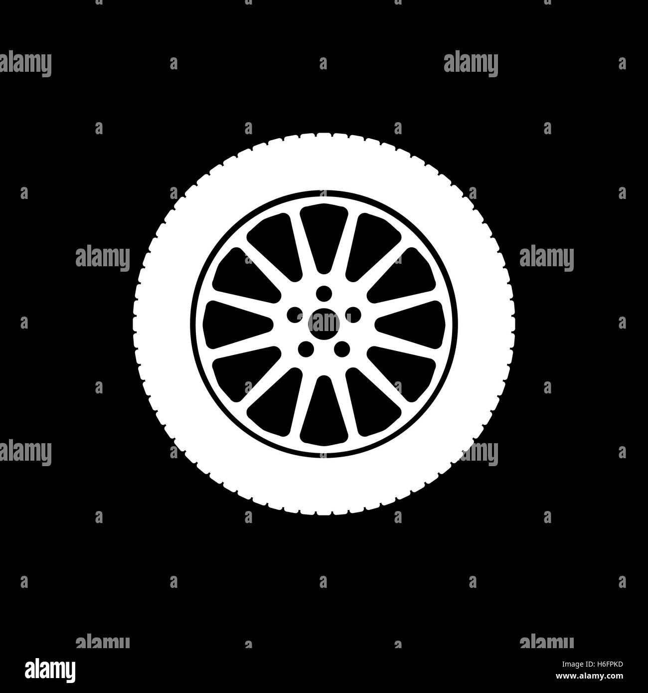 The tire icon. Wheel symbol. Flat Vector illustration Stock Vector ...