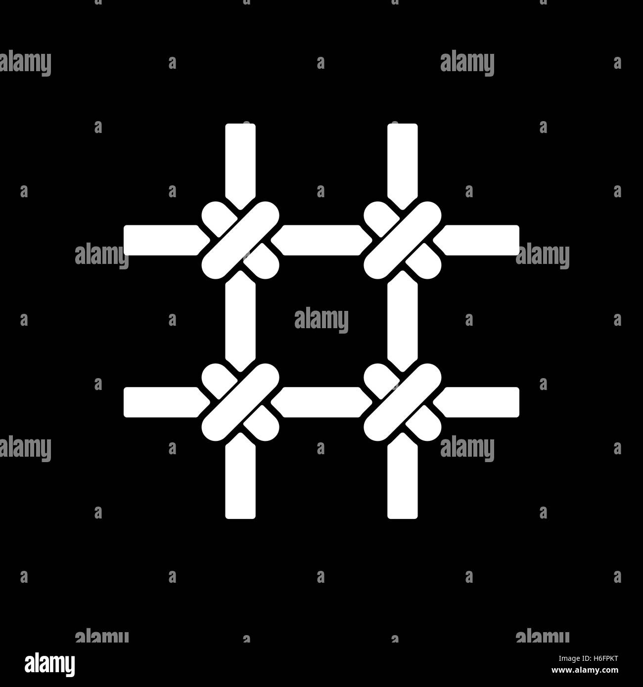 The prison bars icon. Grid symbol. Flat Vector illustration Stock ...