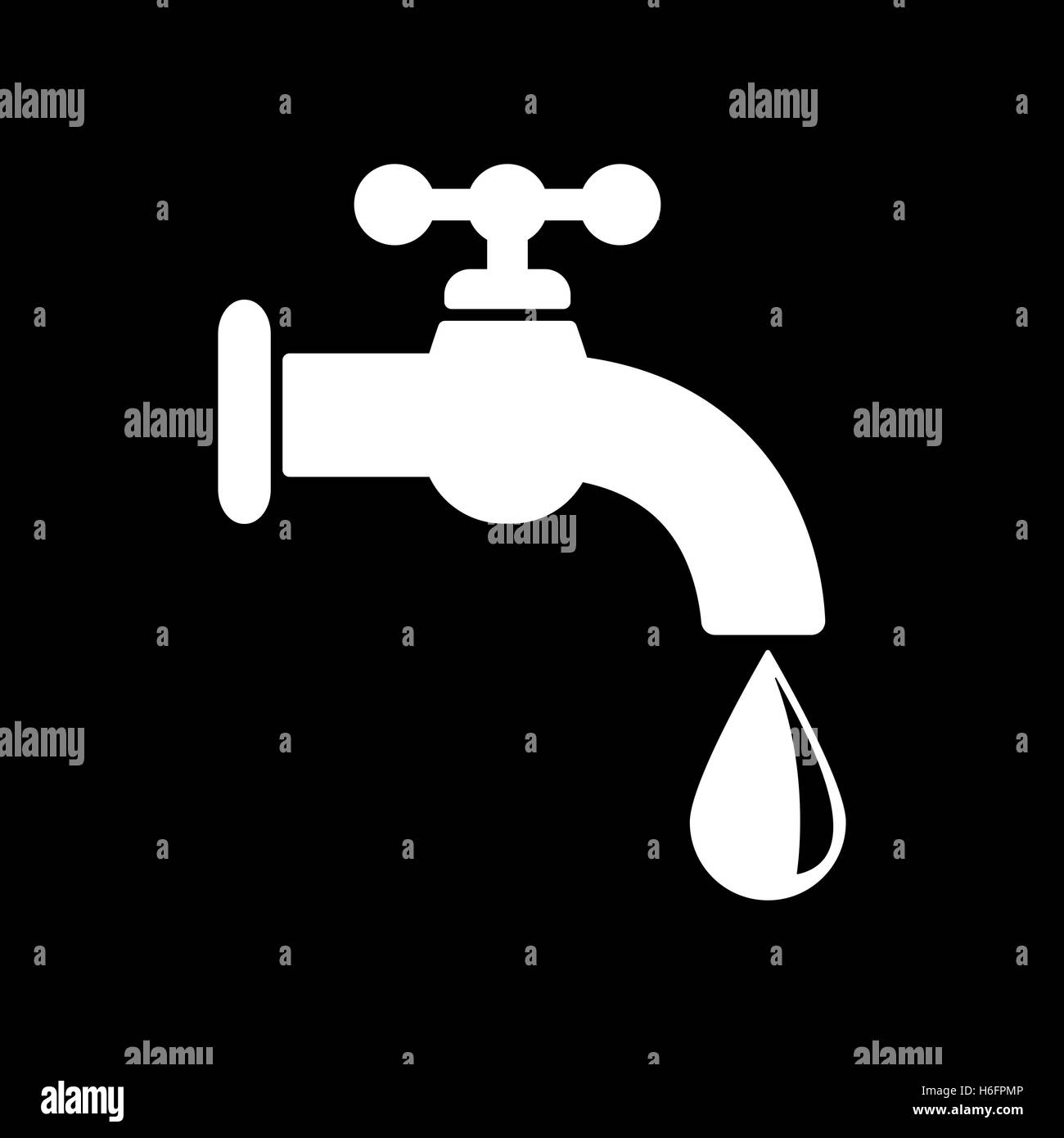 The tap water icon. Water symbol. Flat Vector illustration Stock Vector ...
