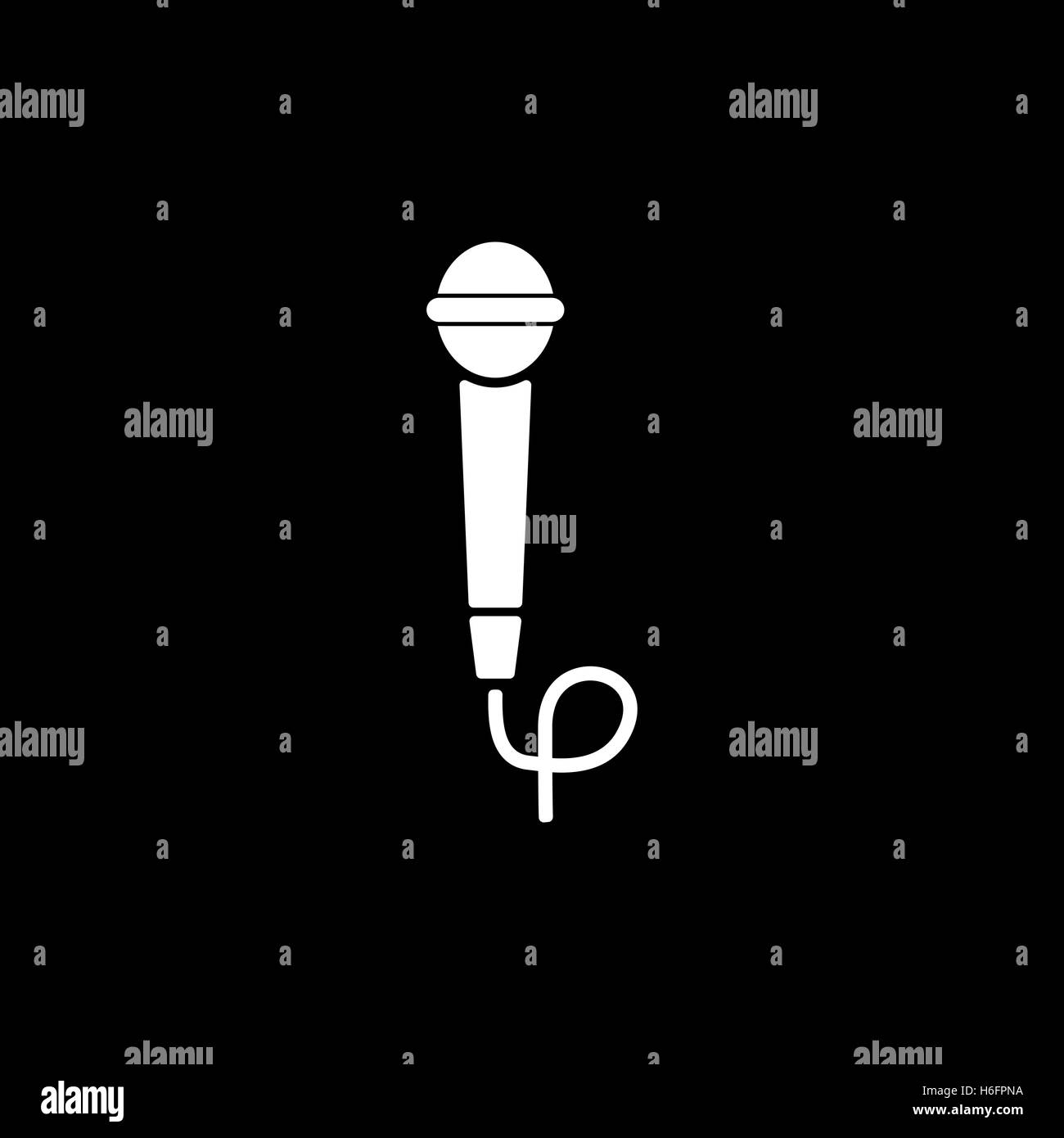 The microphone icon. Sound symbol. Flat Vector illustration Stock ...