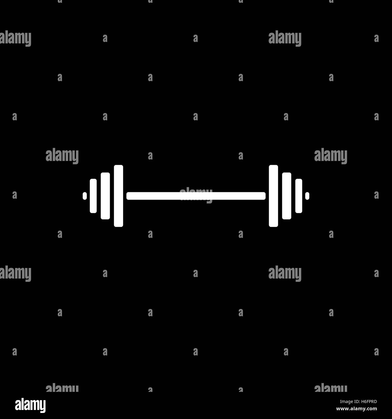 The dumbbell icon. Bodybuilding symbol. Flat Vector illustration Stock ...