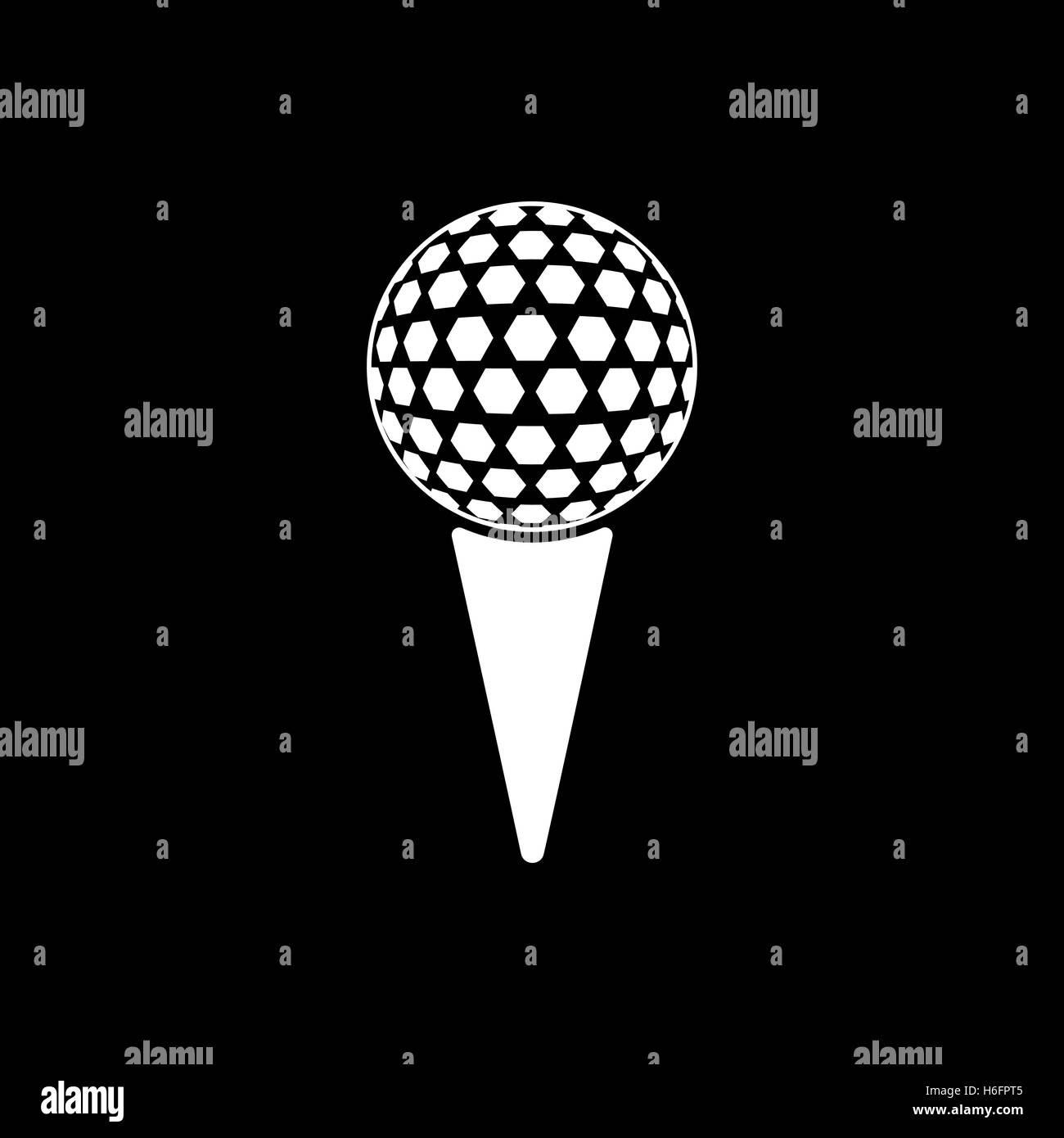 The golf ball icon. Game symbol. Flat Vector illustration Stock Vector ...