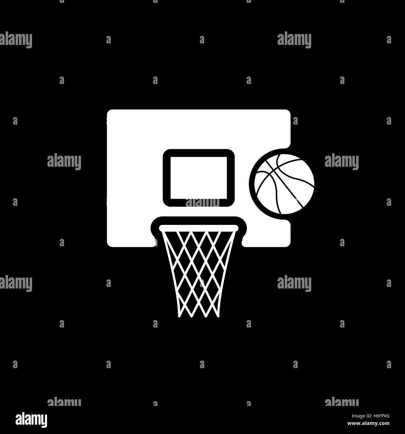 The basketball icon. Game symbol. Flat Vector illustration Stock Vector ...