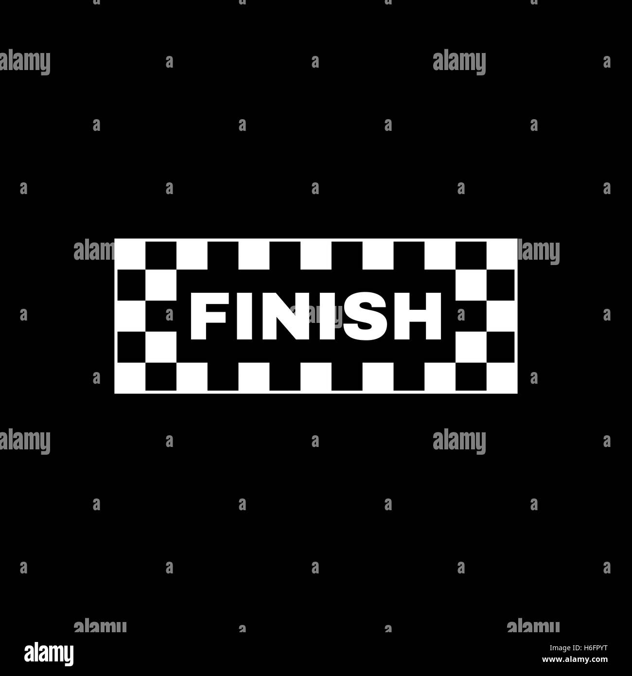 The finish icon. Finish symbol. Flat Vector illustration Stock Vector ...