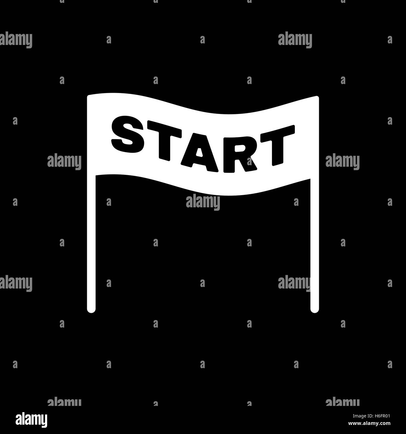 The start icon. Start symbol. Flat Vector illustration Stock Vector ...