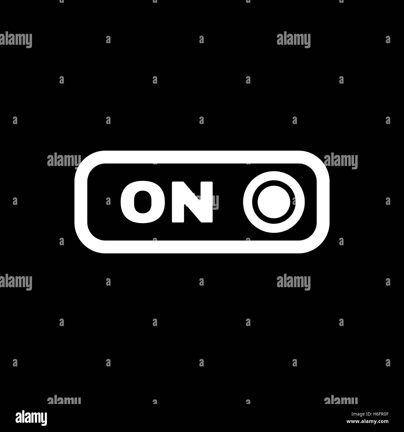 The on button icon. Switch symbol. Flat Vector illustration. Button ...