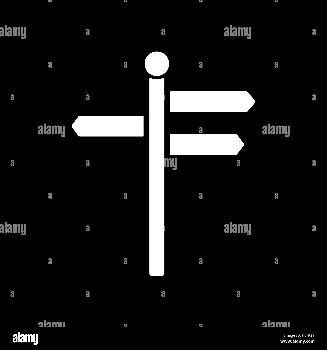 The signpost icon. Pointer symbol. Flat Vector illustration Stock ...