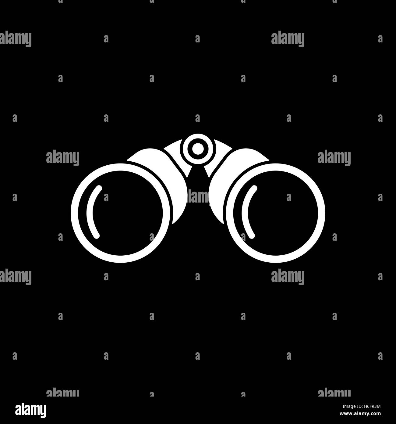 The binoculars icon. Search symbol. Flat Vector illustration Stock ...