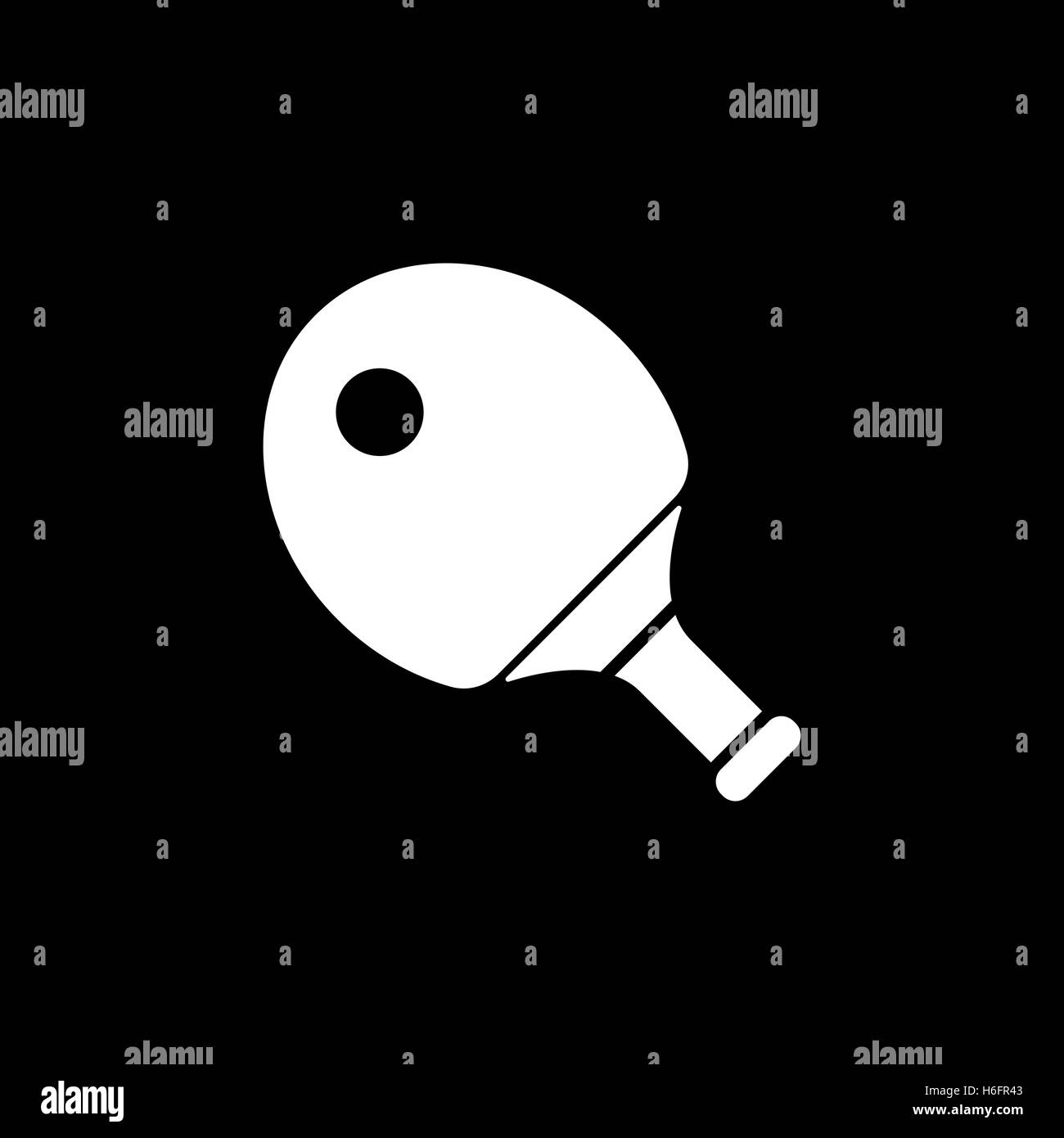 Ping pong paddle vector vectors Black and White Stock Photos & Images ...