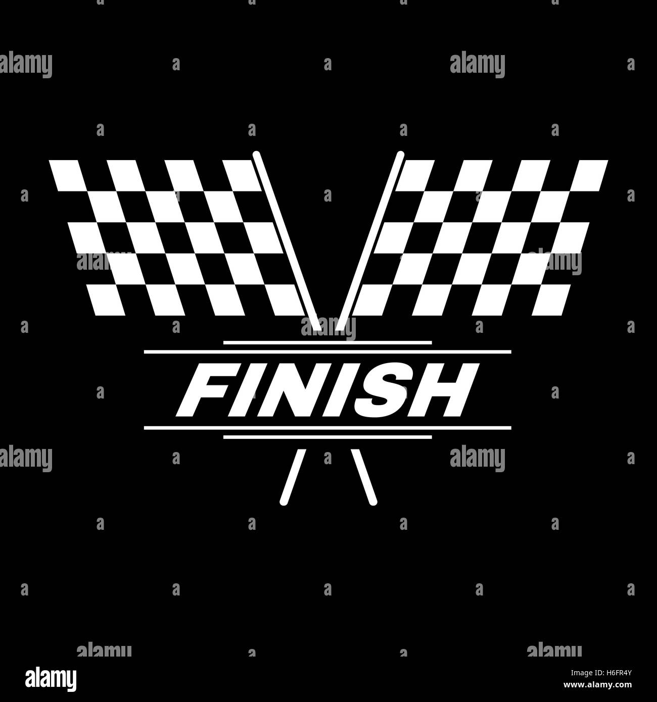 The race flag icon. Finish symbol. Flat Vector illustration Stock Vector Image & Art - Alamy