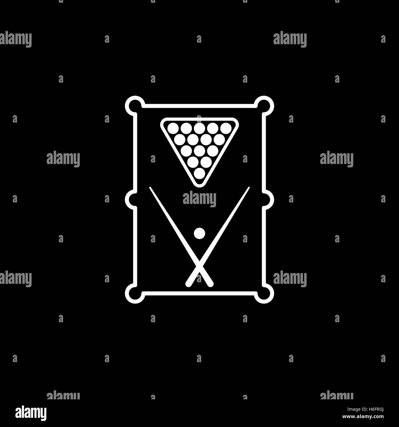 The billiard table icon. Game symbol. Flat Vector illustration Stock ...