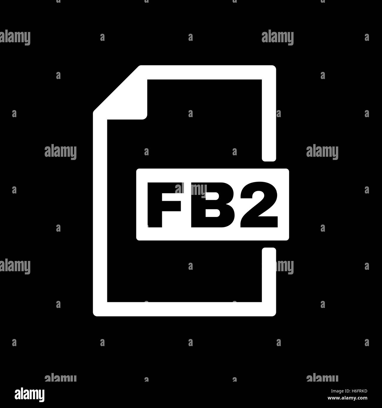 The FB2 icon. File format symbol. Flat Vector illustration. Button ...