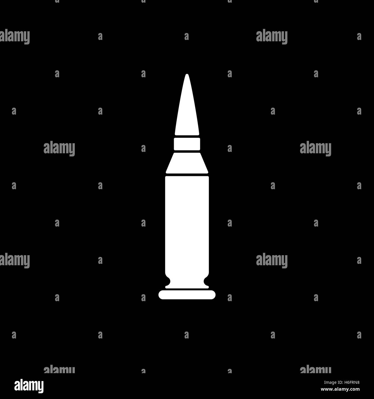 The bullet icon. Weapon symbol. Flat Vector illustration Stock Vector ...
