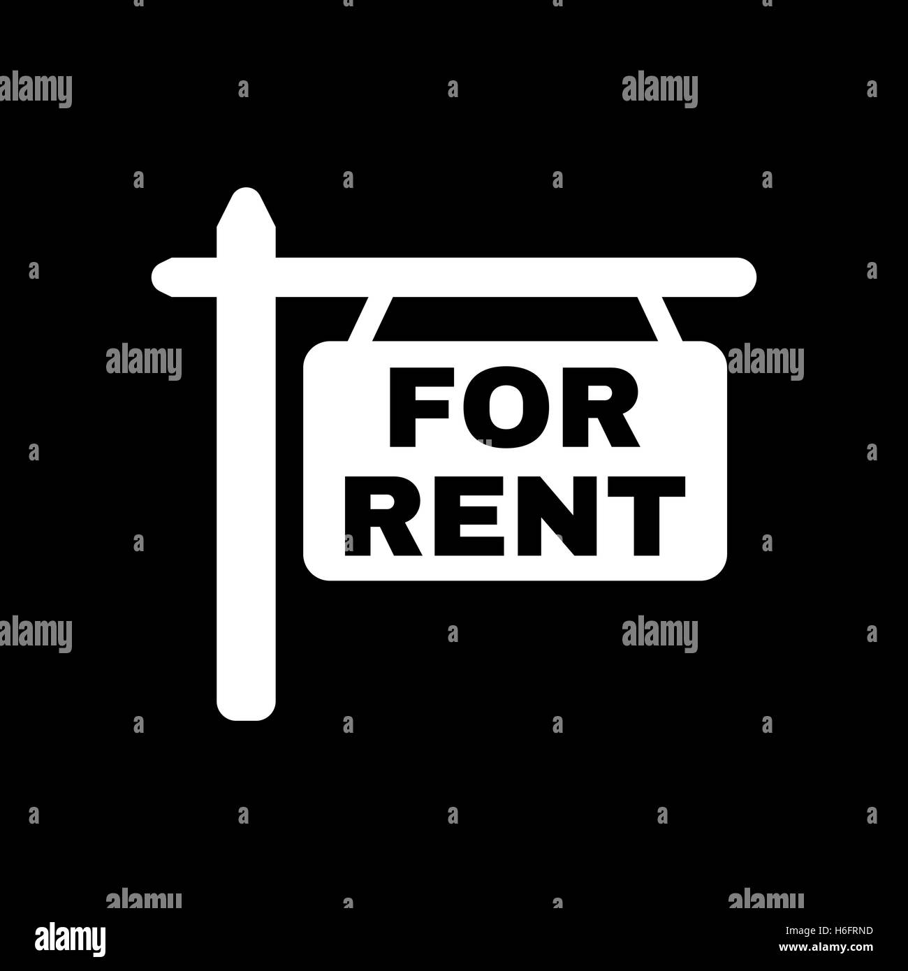 The for rent icon. Rent symbol. Flat Vector illustration Stock Vector ...