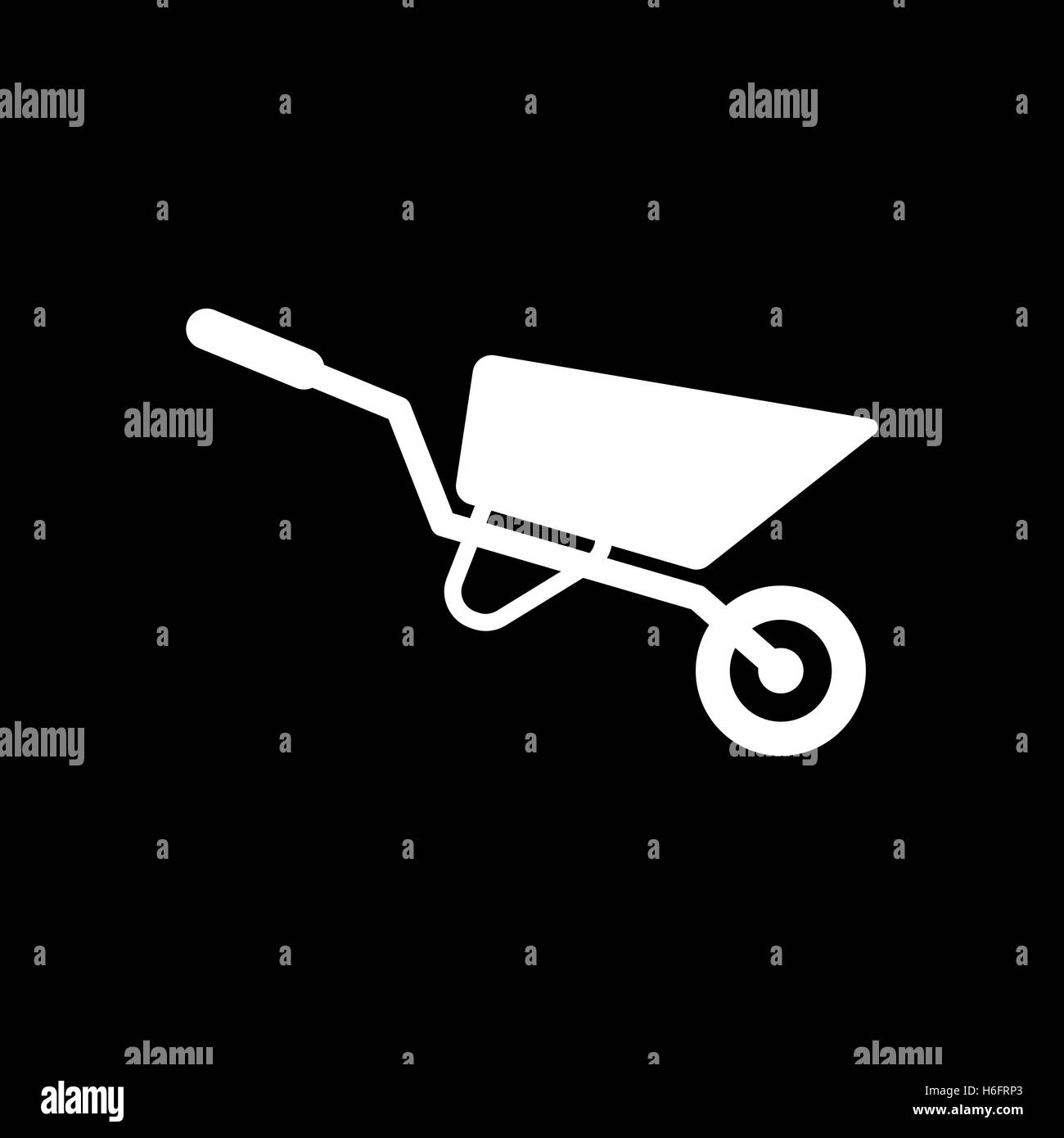 The wheelbarrow icon. Barrow symbol. Flat Vector illustration Stock ...