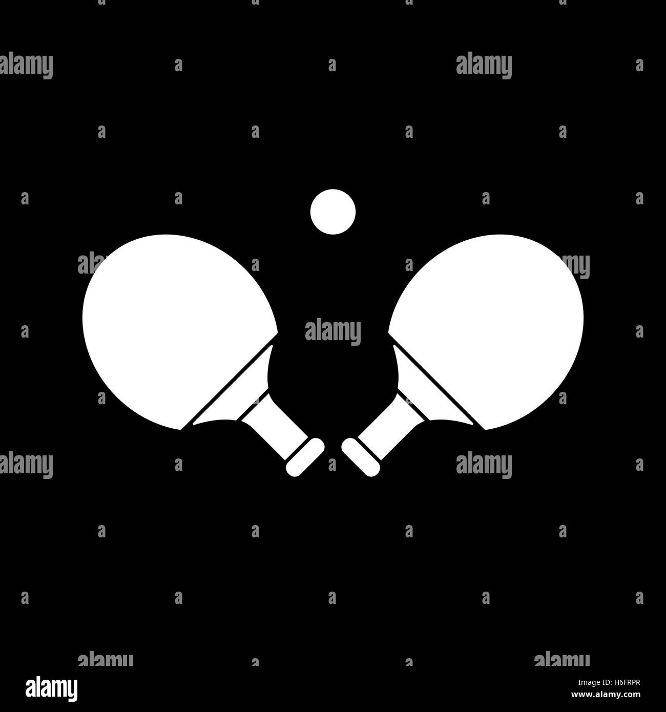 Ping pong paddle vector vectors Black and White Stock Photos & Images ...