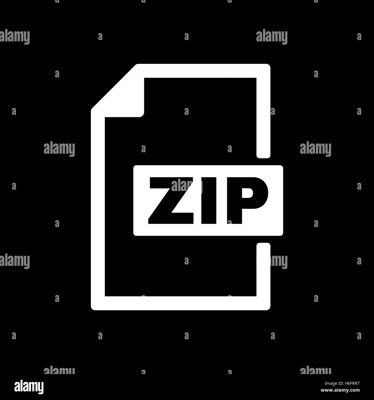 The ZIP file icon. Archive, compressed symbol. Flat Vector illustration ...