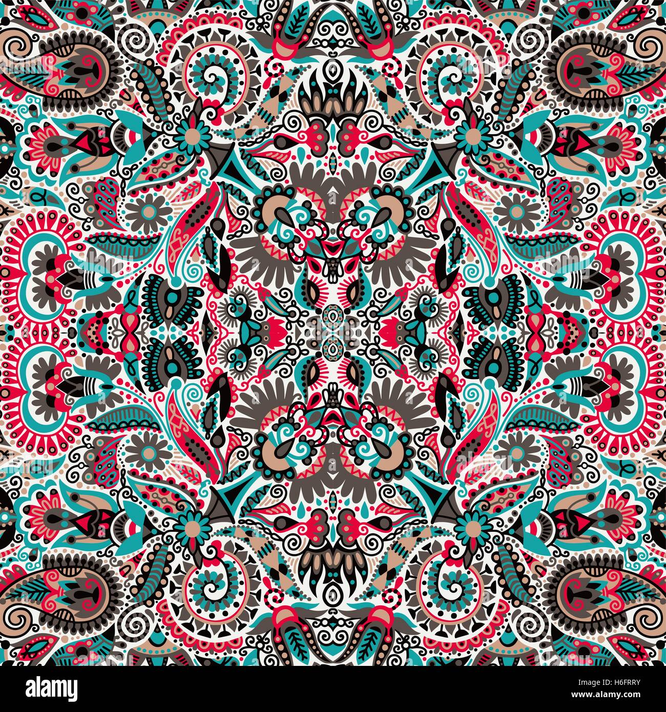 Ethnic seamless background, floral pattern in Ukrainian traditio Stock ...