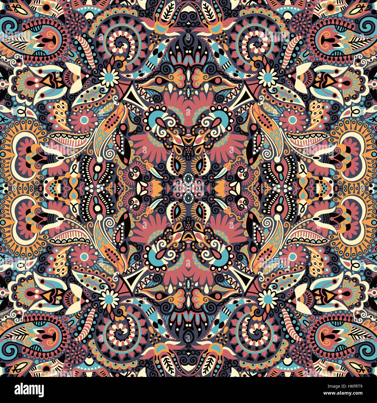 Ethnic seamless background, floral pattern in Ukrainian traditio Stock ...