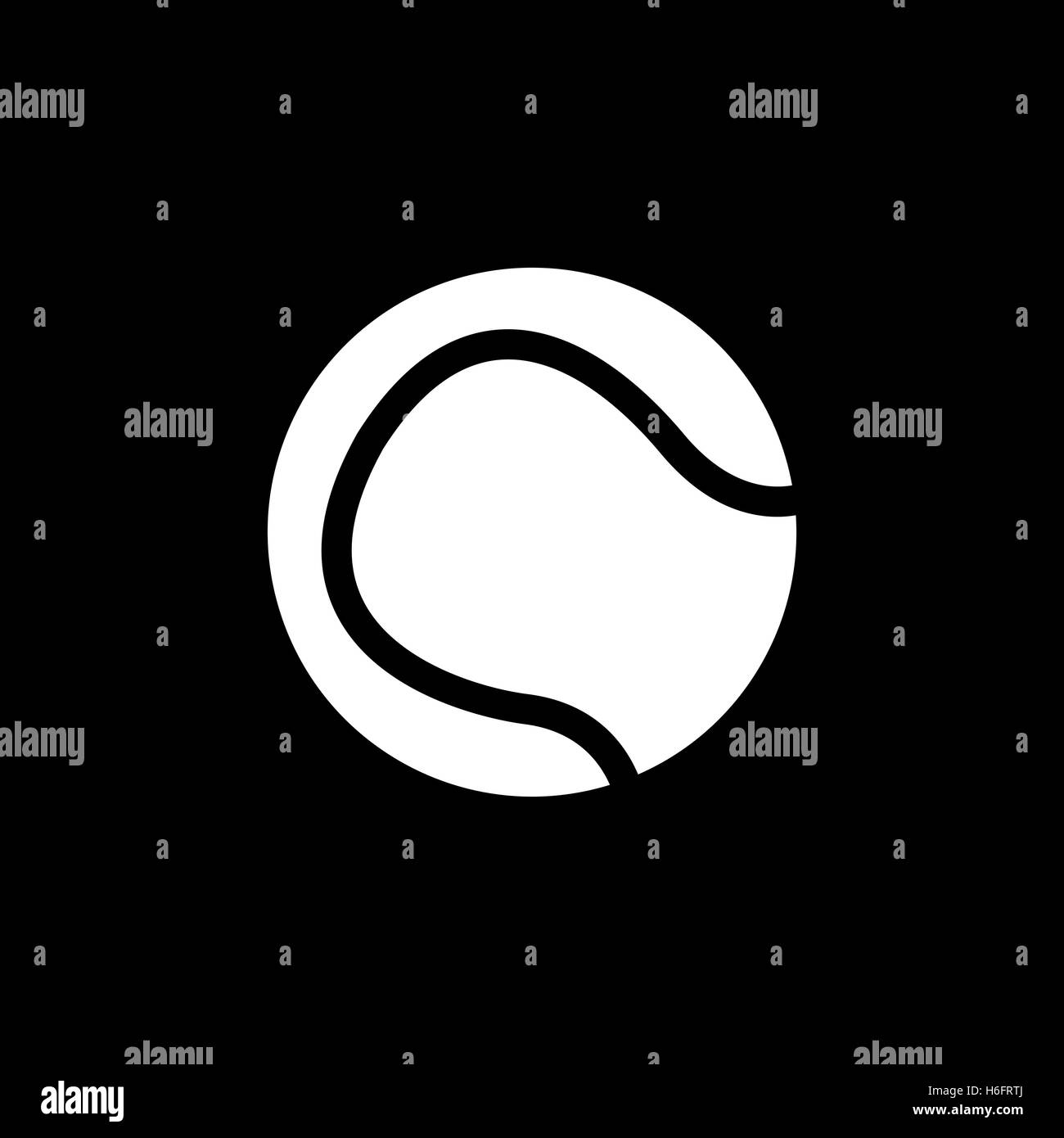 The tennis ball icon. Sport symbol. Flat Vector illustration Stock ...