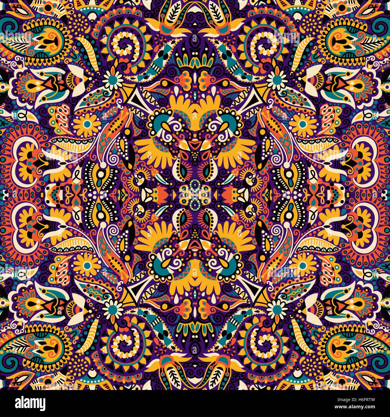 Ethnic seamless background, floral pattern in Ukrainian traditio Stock ...