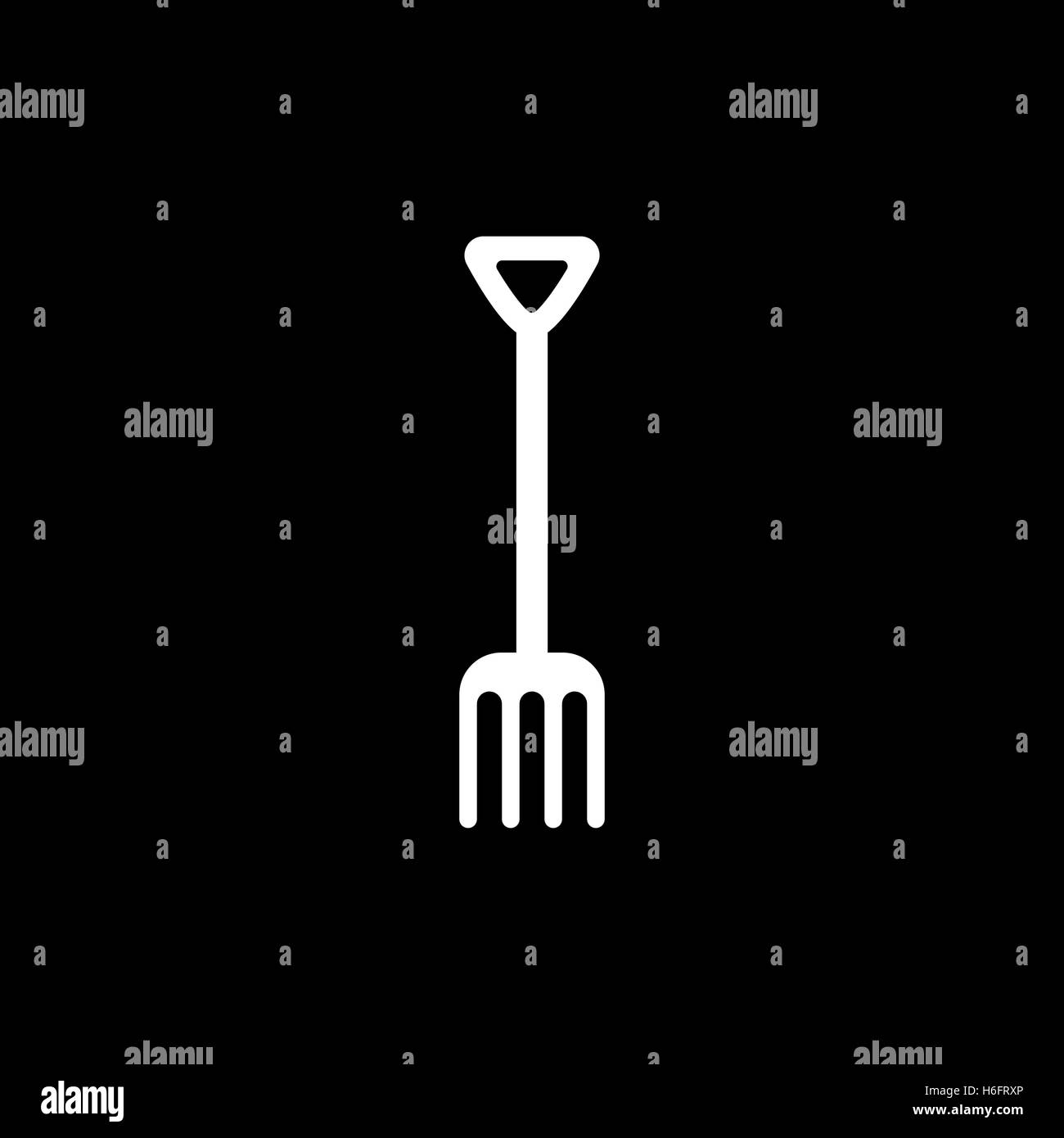 The pitchfork icon. Fork symbol. Flat Vector illustration Stock Vector ...