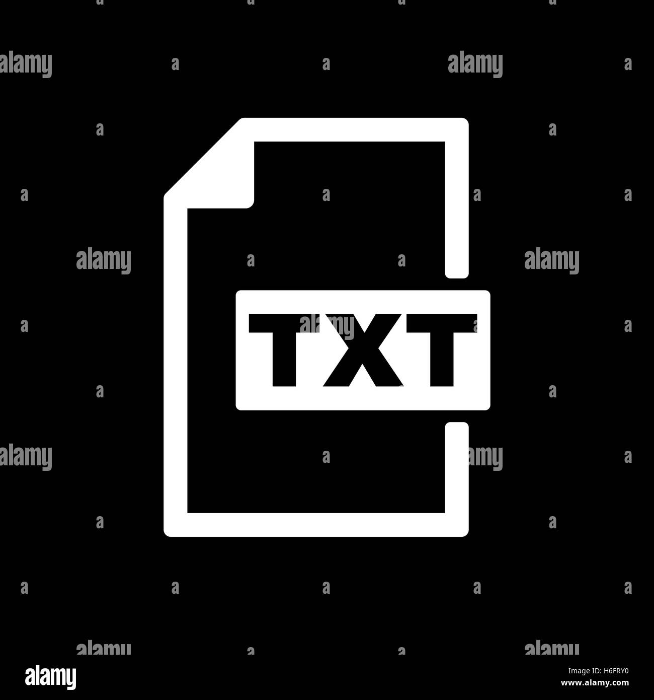 The TXT icon. Text file format symbol. Flat Vector illustration Stock ...