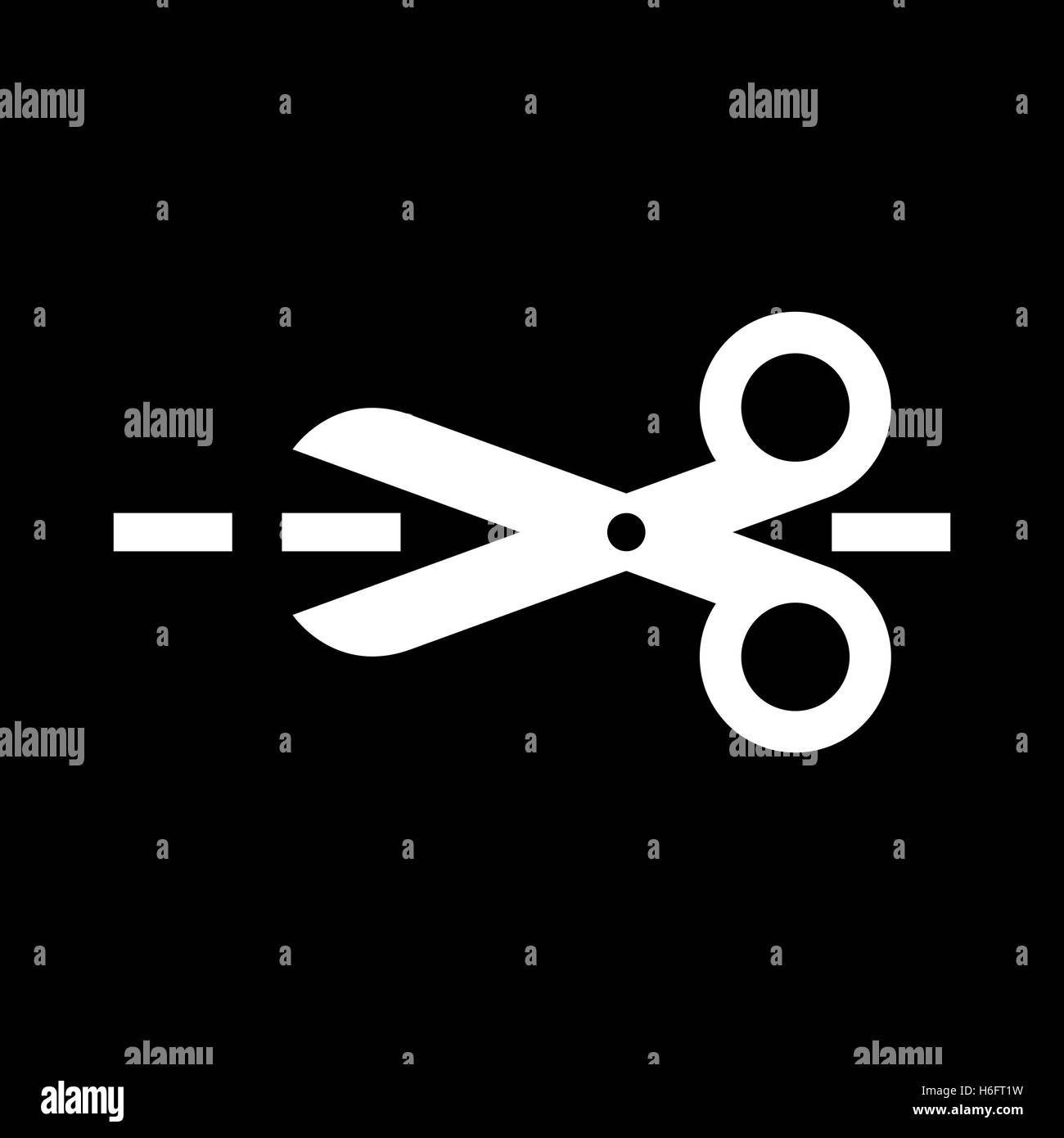 Sewing scissors cutout Black and White Stock Photos & Images - Alamy