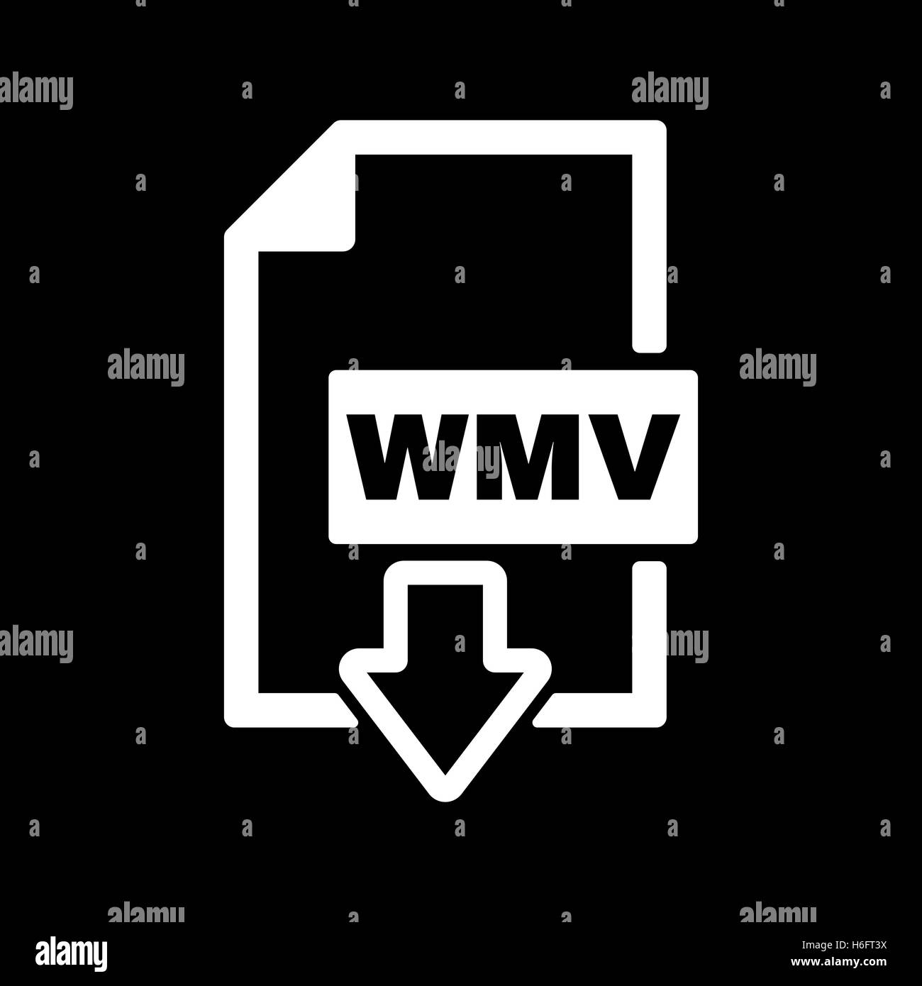 The WMV icon. Video file format symbol. Flat Vector illustration Stock ...