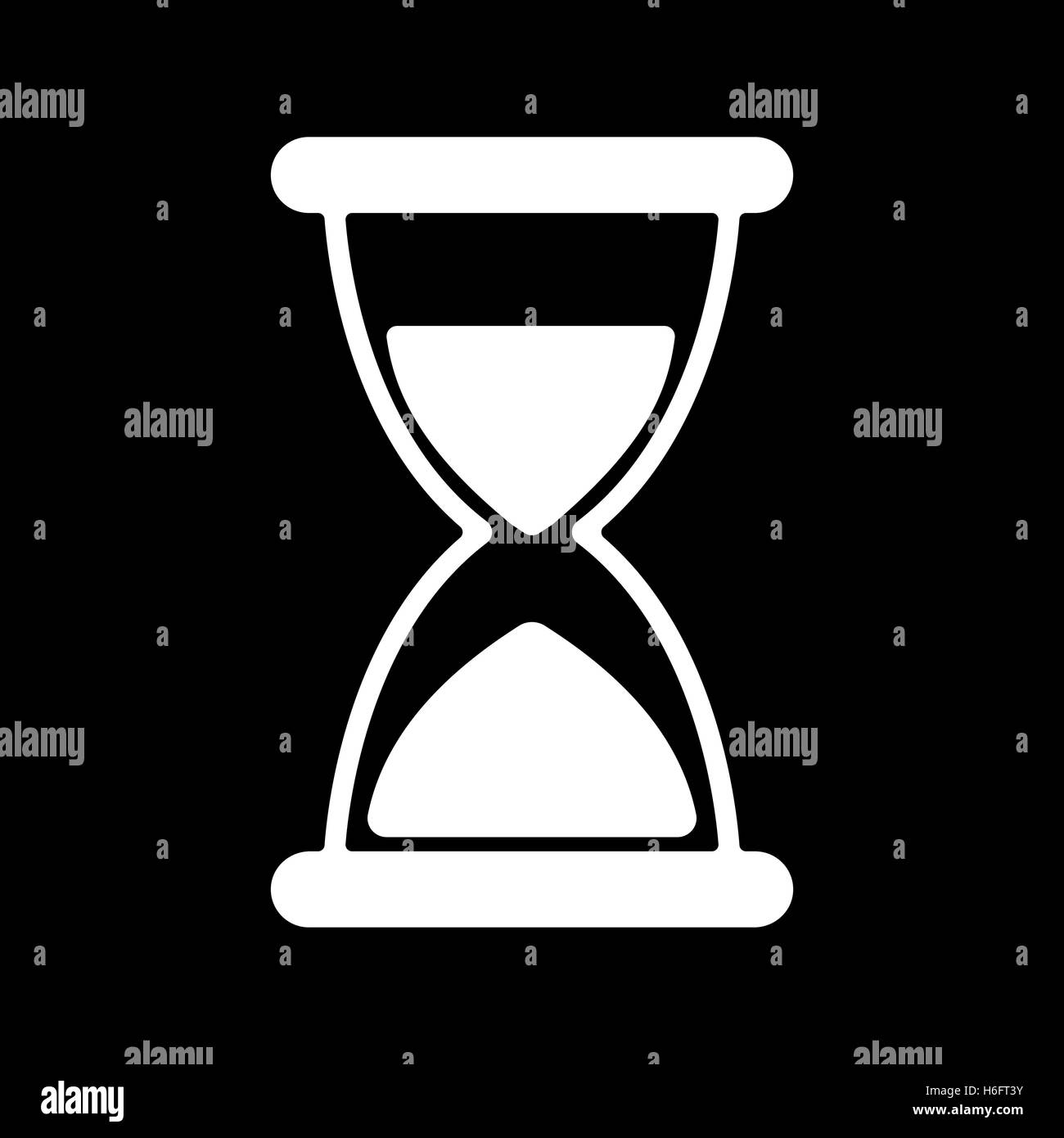 The hourglass icon. Chronometer and timer, clock symbol. Flat Vector ...