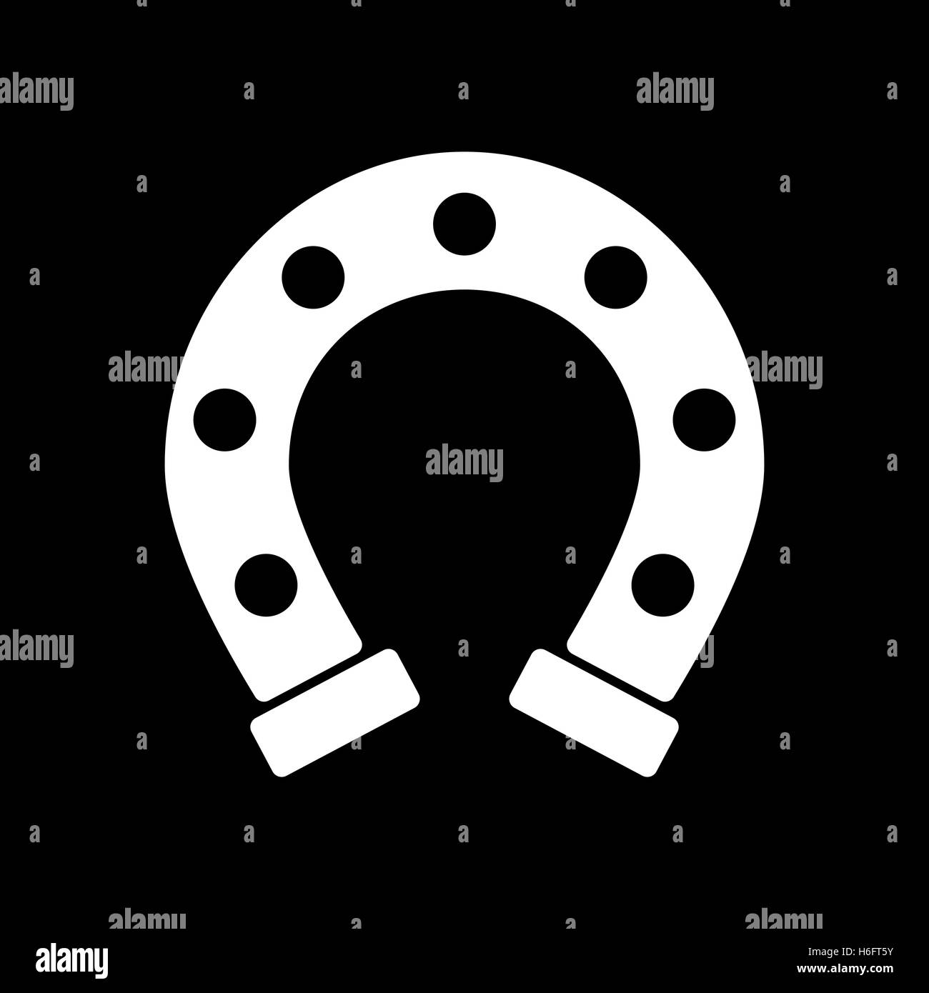 The horseshoe icon. Horse and races symbol. Flat Vector illustration ...
