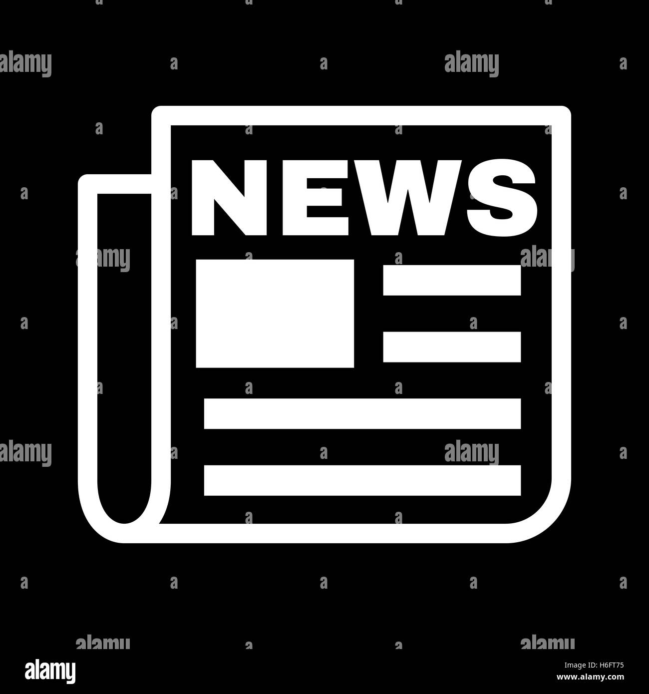 The news icon. Newspaper symbol. Flat Vector illustration Stock Vector ...