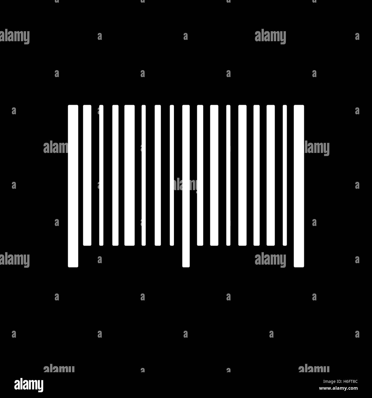 The barcode icon. Identification and ID symbol. Flat Vector ...