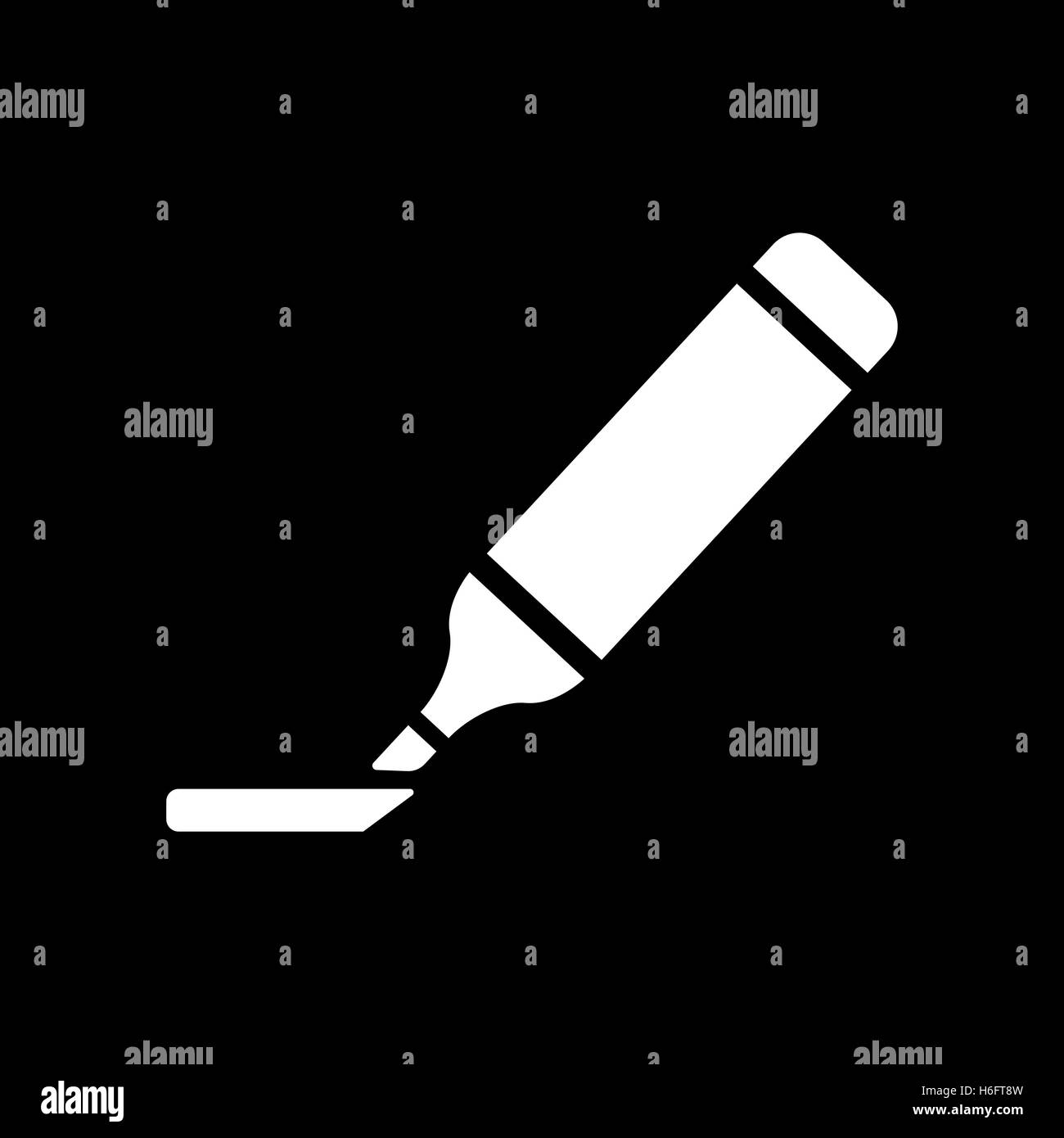 The marker icon. Highlighter symbol. Flat Vector illustration Stock ...