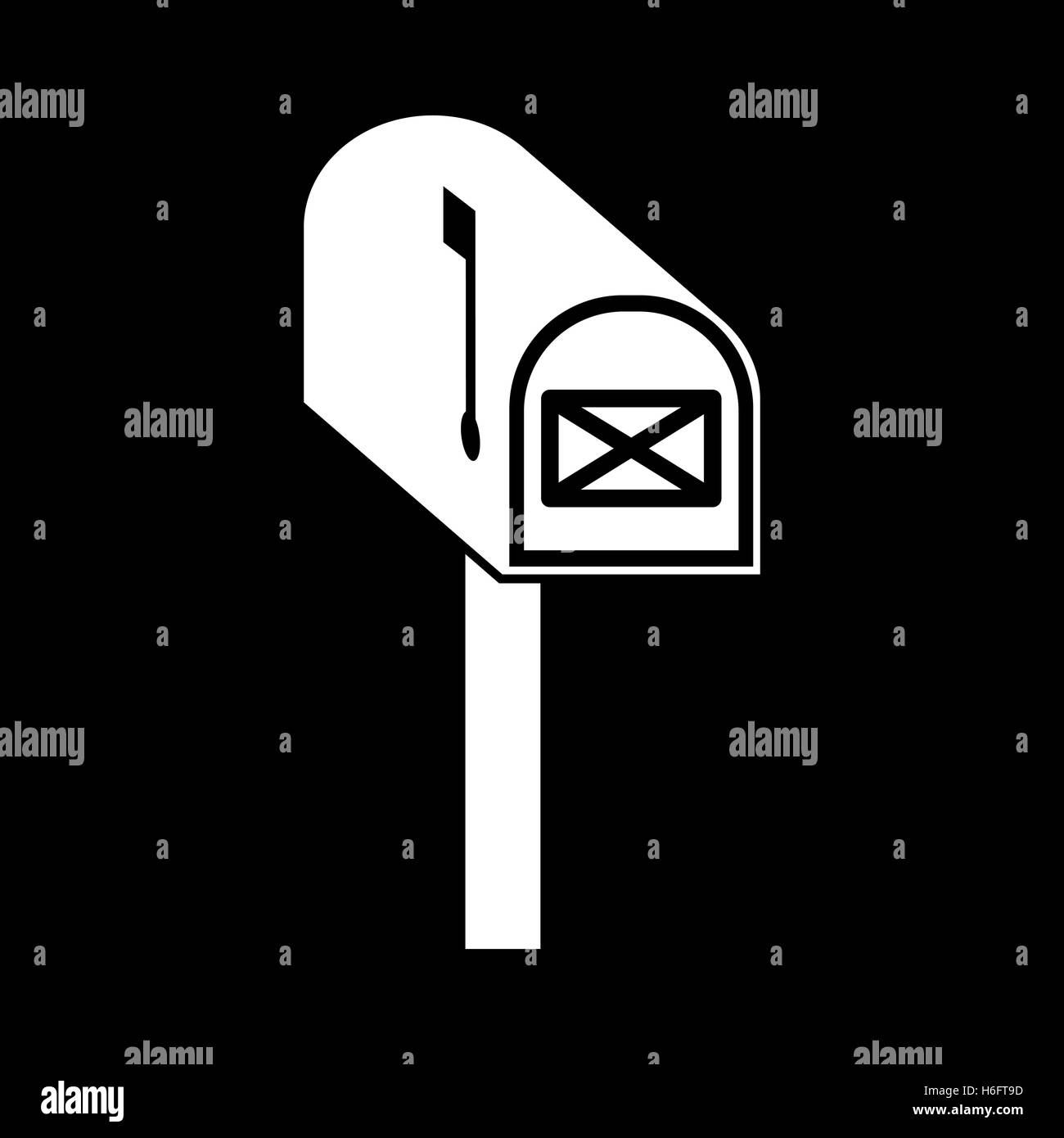 The mailbox icon. Mail, postal, post office symbol. Flat Vector ...
