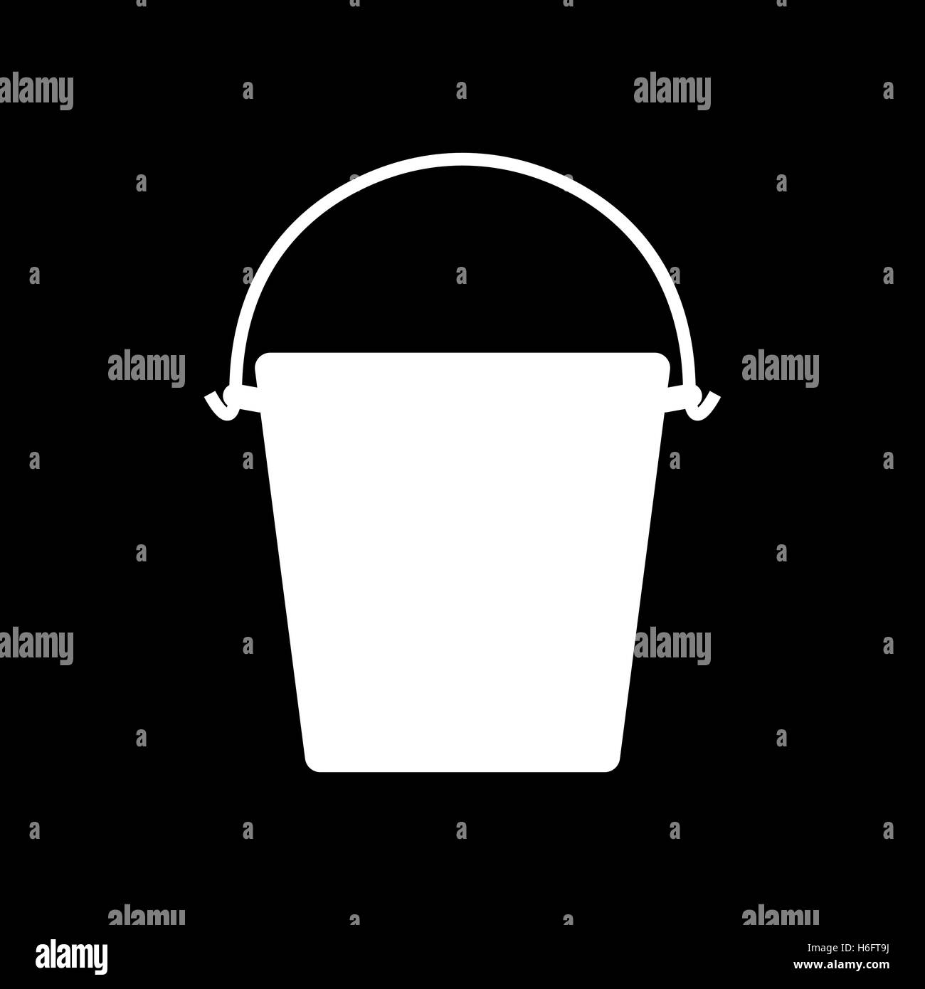 The bucket icon. Pail and bucketful symbol. Flat Vector illustration ...