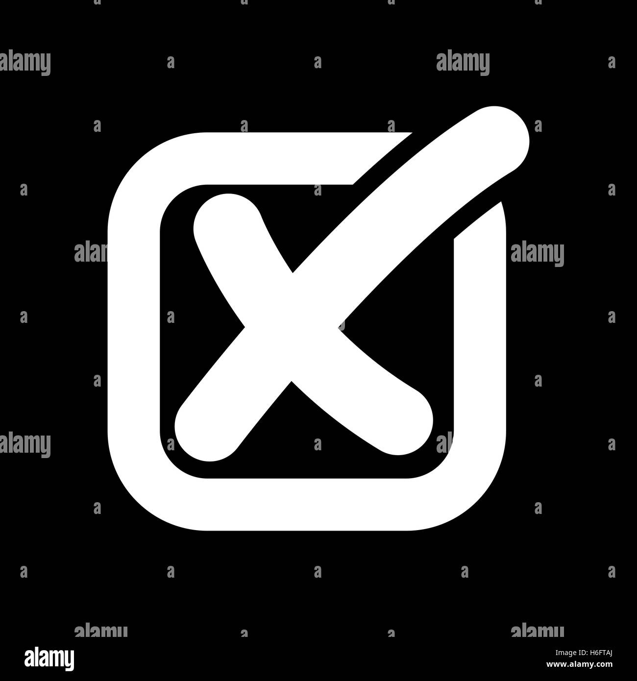 The check icon. Checkmark and checkbox, no, voting symbol. Flat Vector ...