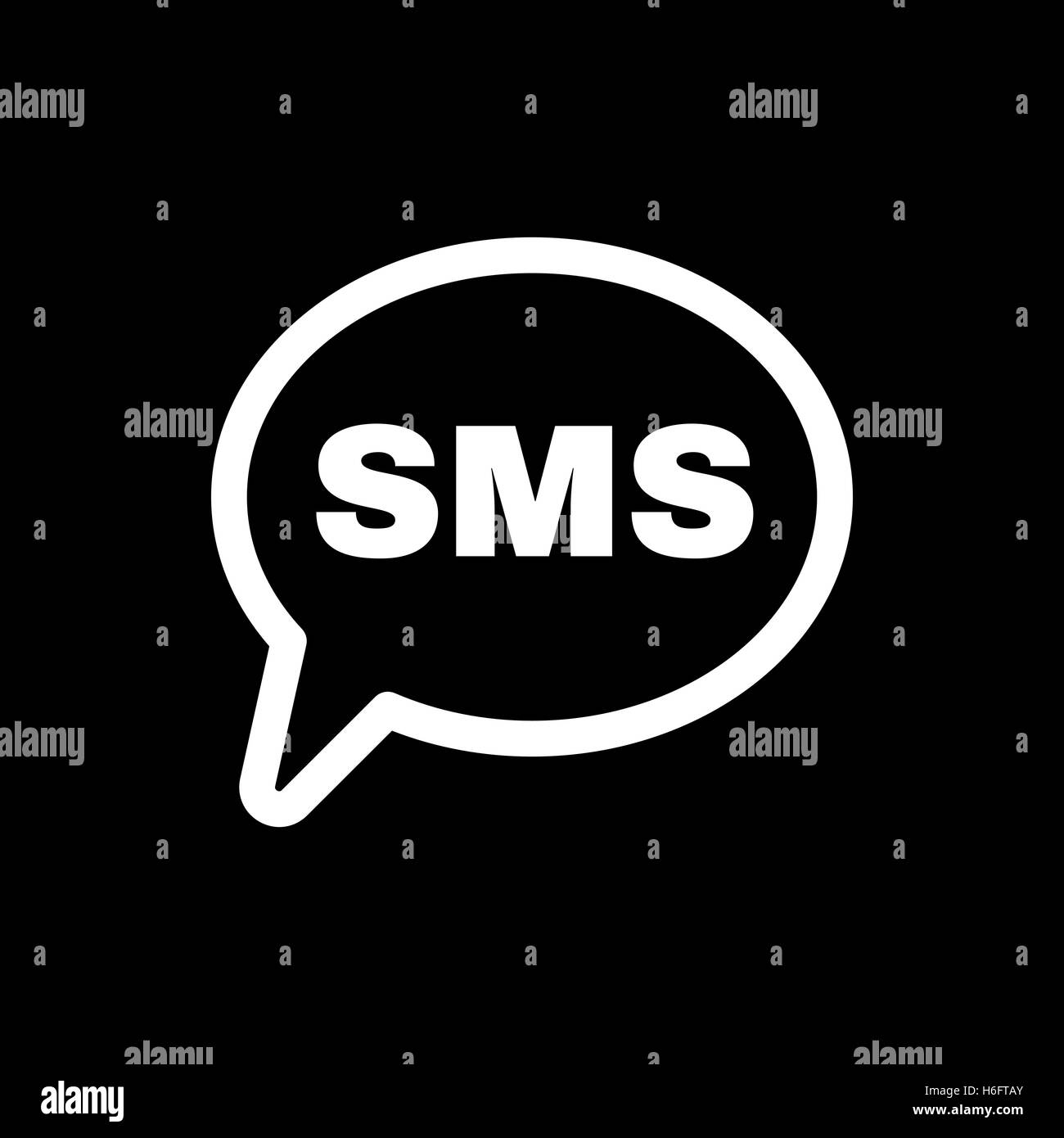 The sms icon. Text message symbol. Flat Vector illustration Stock ...