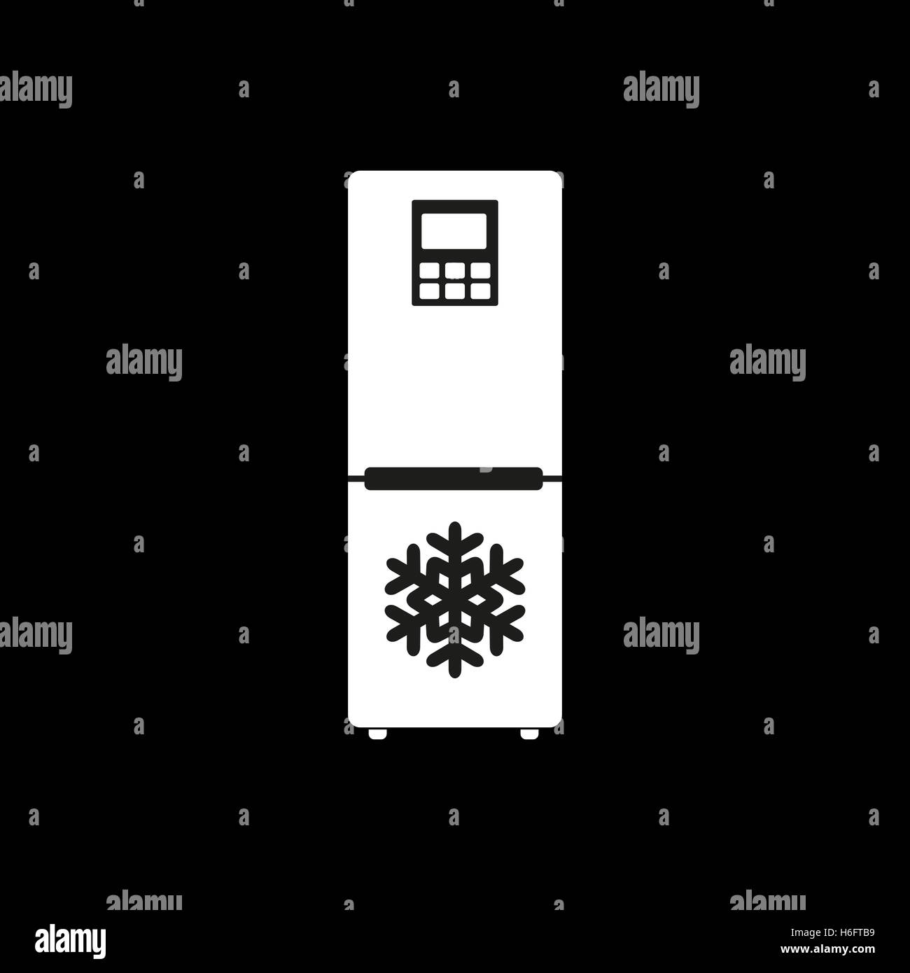 The icebox icon. Fridge and refrigerator symbol. Flat Vector ...