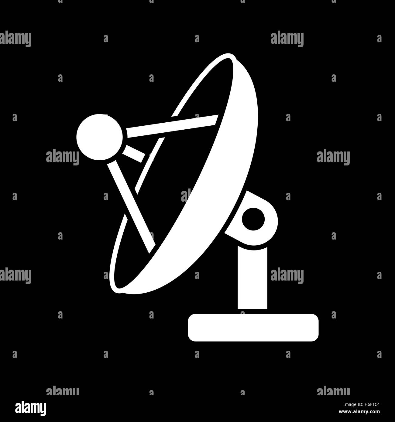 The satellite antenna icon. Communicate and broadcast ...