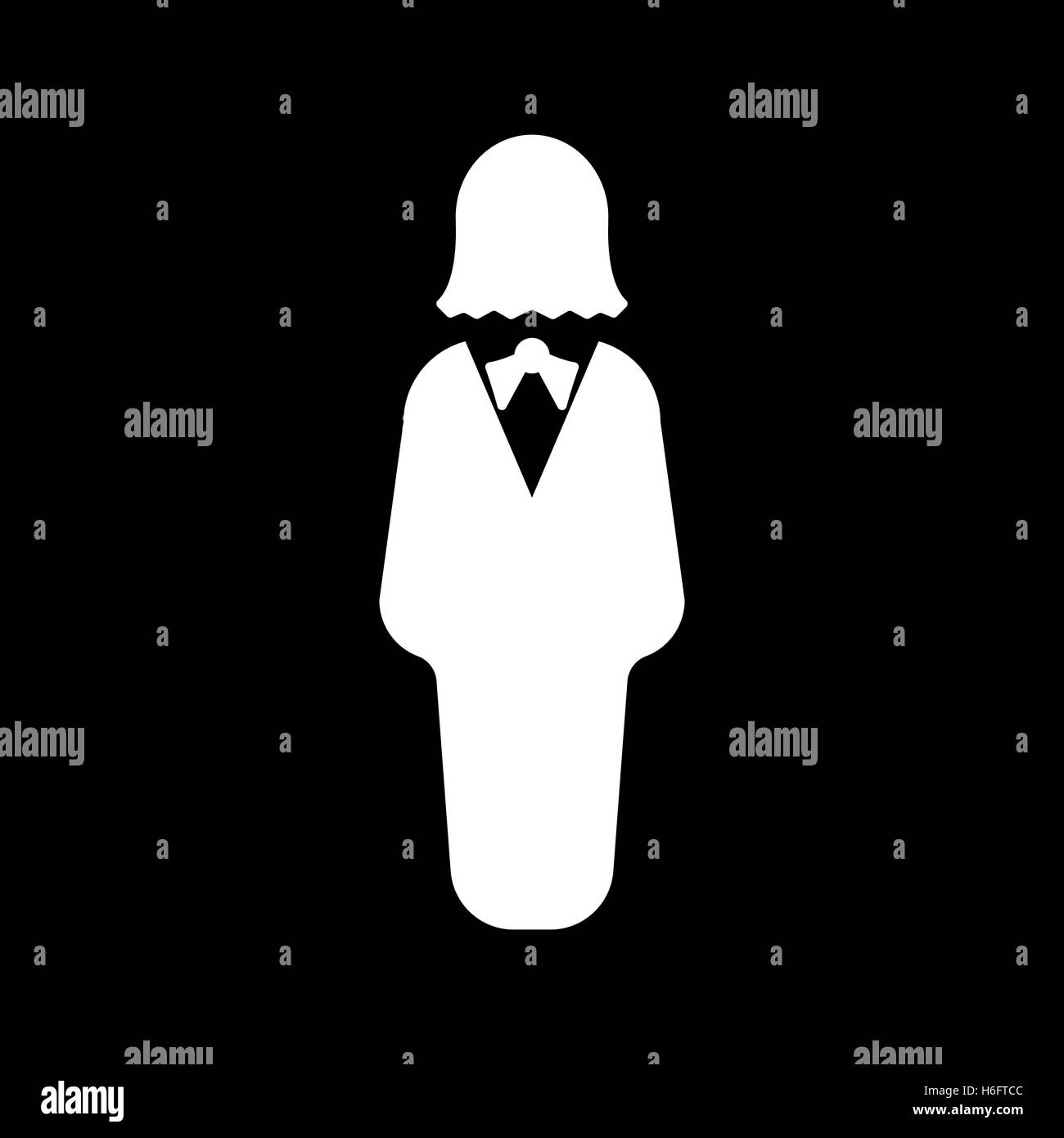 The business woman icon. Avatar and user, girl, female symbol. Flat ...